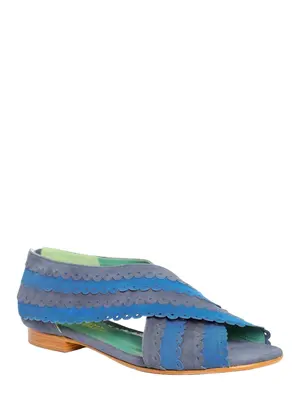 STUDIO CHOFAKIAN Lauder Flat Sandals - Blue