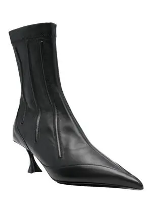 MUGLER 55mm Embossed-detail Boots - Black