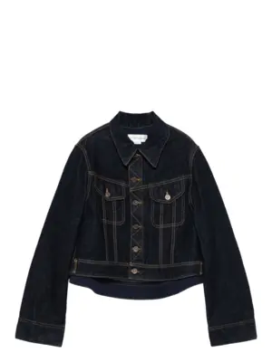 Victoria Beckham-Victoria Beckham Cropped Denim Jacket