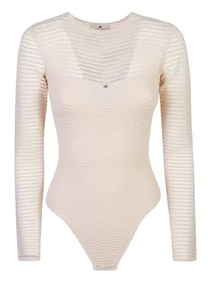 ELISABETTA FRANCHI Elisabetta Franchi Herringbone Bodysuit