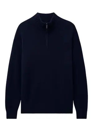 Pringle Of Scotland Zip Cashmere Jumper - Blue