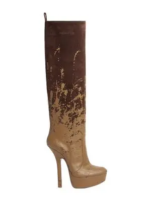 DSQUARED2 DSQUARED2 120mm Painterly-Print Leather Boots
