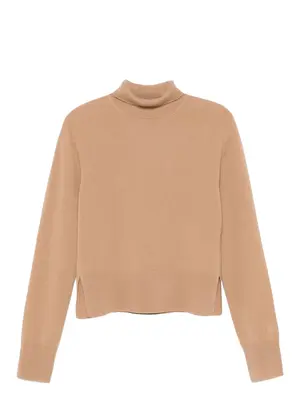 TOTÊME Cropped Turtleneck Sweater - Neutrals