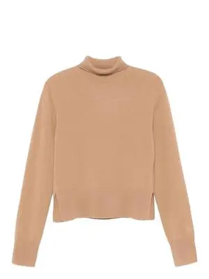 TOTEME Cropped Turtleneck Sweater - Neutrals