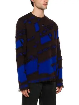 A-COLD-WALL* Frontage Knit Crew Neck Sweater - Blue
