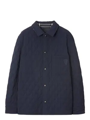 Burberry Reversible Quilted Overshirt - Blue