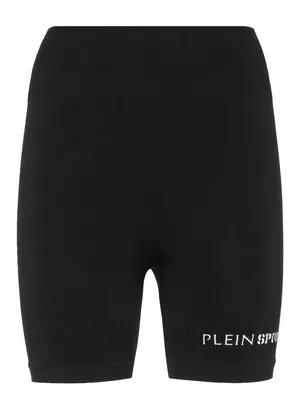 PLEIN SPORT Logo-print Cycling Shorts - Black