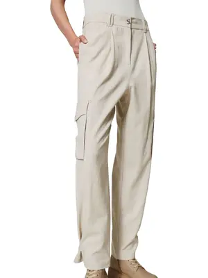 TWINSET Cargo Trousers - Neutrals