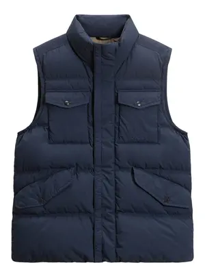 Woolrich Garment-dyed Quilted Gilet - Blue