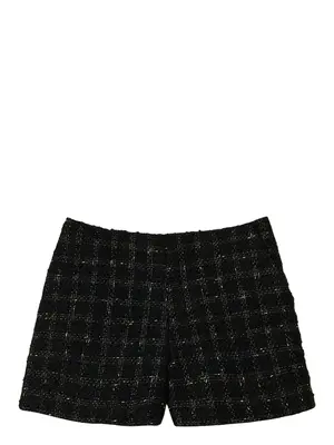 TWINSET Tweed Thigh-length Shorts - Black