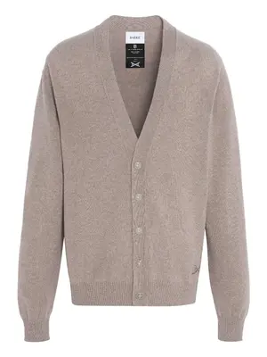 BARRIE Logo-appliqué Cashmere Cardigan - Neutrals