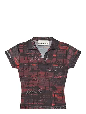 KERNE.MILK Soleil Graphic Polo Shirt - Black