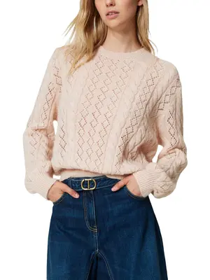 TWINSET Cable-knit Jumper - Neutrals