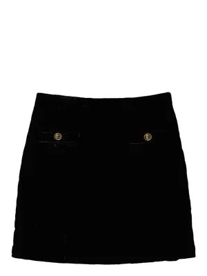 TWINSET Logo-engraved Mini Skirt - Black