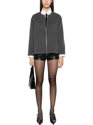 Norma Kamali Faux-leather Mini Shorts - Black