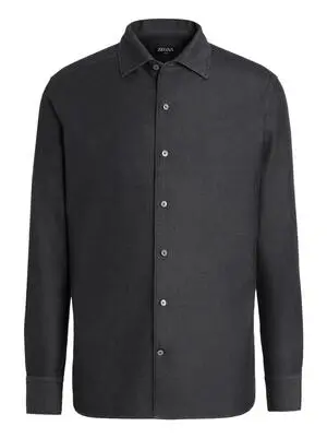 Zegna Spread-collar Shirt - Grey