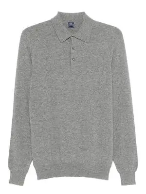Fedeli Cashmere Polo Shirt - Grey