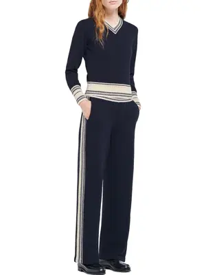 BARRIE Barrie Stripe-Detail Trousers