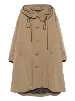 Y’s Gabardine Hooded Coat - Neutrals