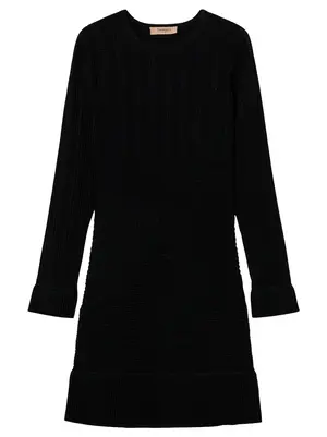 TWINSET Long-sleeved Mini Dress - Black