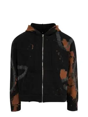 WHO DECIDES WAR BY EV BRAVADO Windowed Zip-up Hoodie - Black