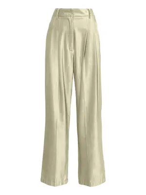 FORTE_FORTE Dart-detailed Velvet Trousers - Green