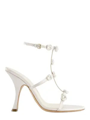 Giambattista Valli 110mm Rhinestone-embellished Sandals - White