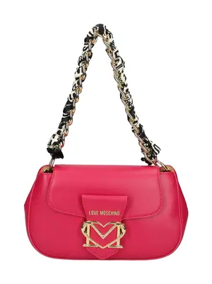 Moschino Logo-plaque Shoulder Bag - Pink