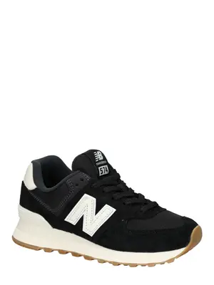 NEW BALANCE 574 Suede Sneakers Black