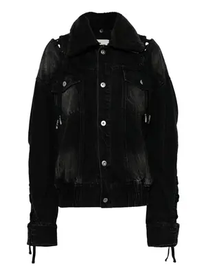 FENG CHEN WANG Deconstructed Denim Jacket - Black