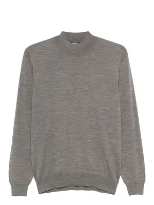 Fedeli Virgin Wool Derby Sweater - Grey