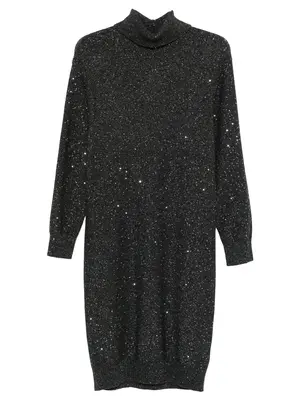 Peserico Peserico Sequinned Midi Dress Black