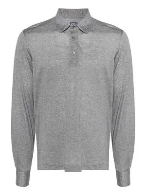 Fedeli Wool Polo Shirt Grey