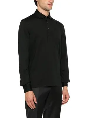 Fedeli Zero Polo Shirt - Black