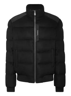 BILLIONAIRE Billionaire High-Neck Wool Padded Jacket Black