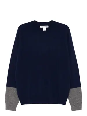 Comme Des Garçons Colourblock Wool Sweater - Blue