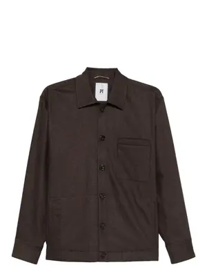 PT TORINO Spread-collar Shirt Jacket - Brown