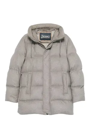 Herno Hooded Puffer Coat - Grey