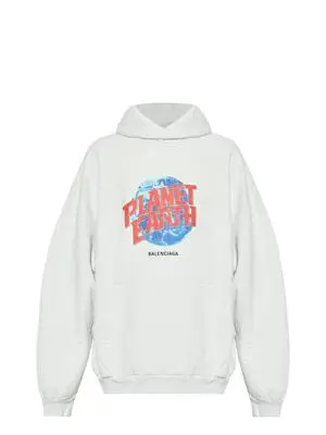 Balenciaga Planet Earth Hoodie - White