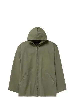 Balenciaga Cotton-canvas Hooded Jacket - Green