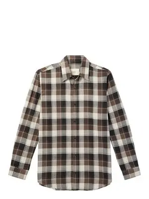 Purdey Checked Cotton-flannel Shirt - Brown
