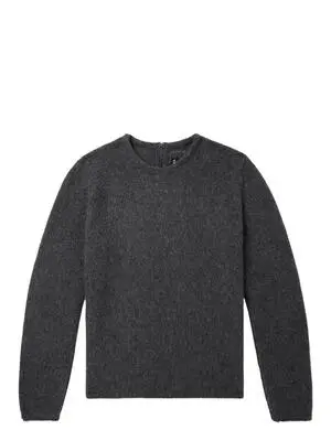 Zegna Brushed Cashmere Sweater - Gray