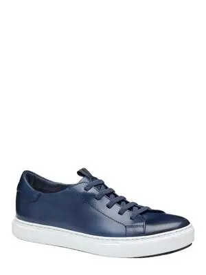 Johnston & Murphy Anson Lace-To-Toe Sneaker Navy Hand-stained Calfskin