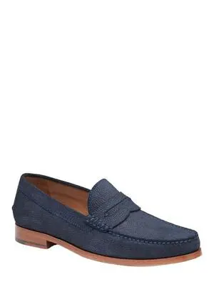 Johnston & Murphy Baldwin Penny Loafer - Navy English Suede