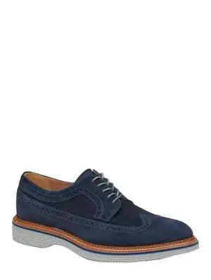 Johnston & Murphy Jenson Longwing Derby - Navy European Suede