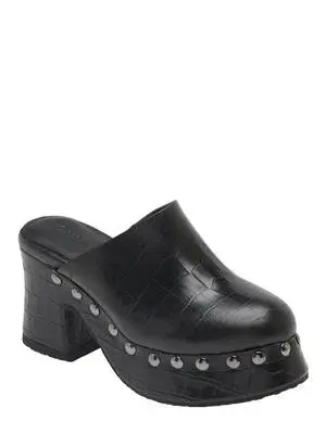 CHOCOLAT BLU Hester Platform Clog - Black Crocodile