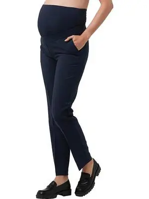 RIPE MATERNITY Alexa Classic Straight Leg Pant - Navy