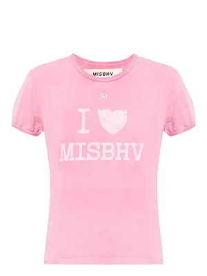 MISBHV Logo Print T-shirt - Pink