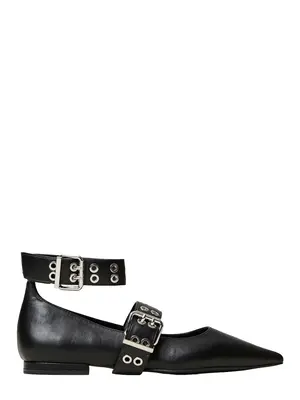 TWINSET Strap-detail Ballet Flats - Black