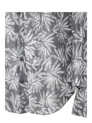 Brunello Cucinelli Floral-print Shirt Grey